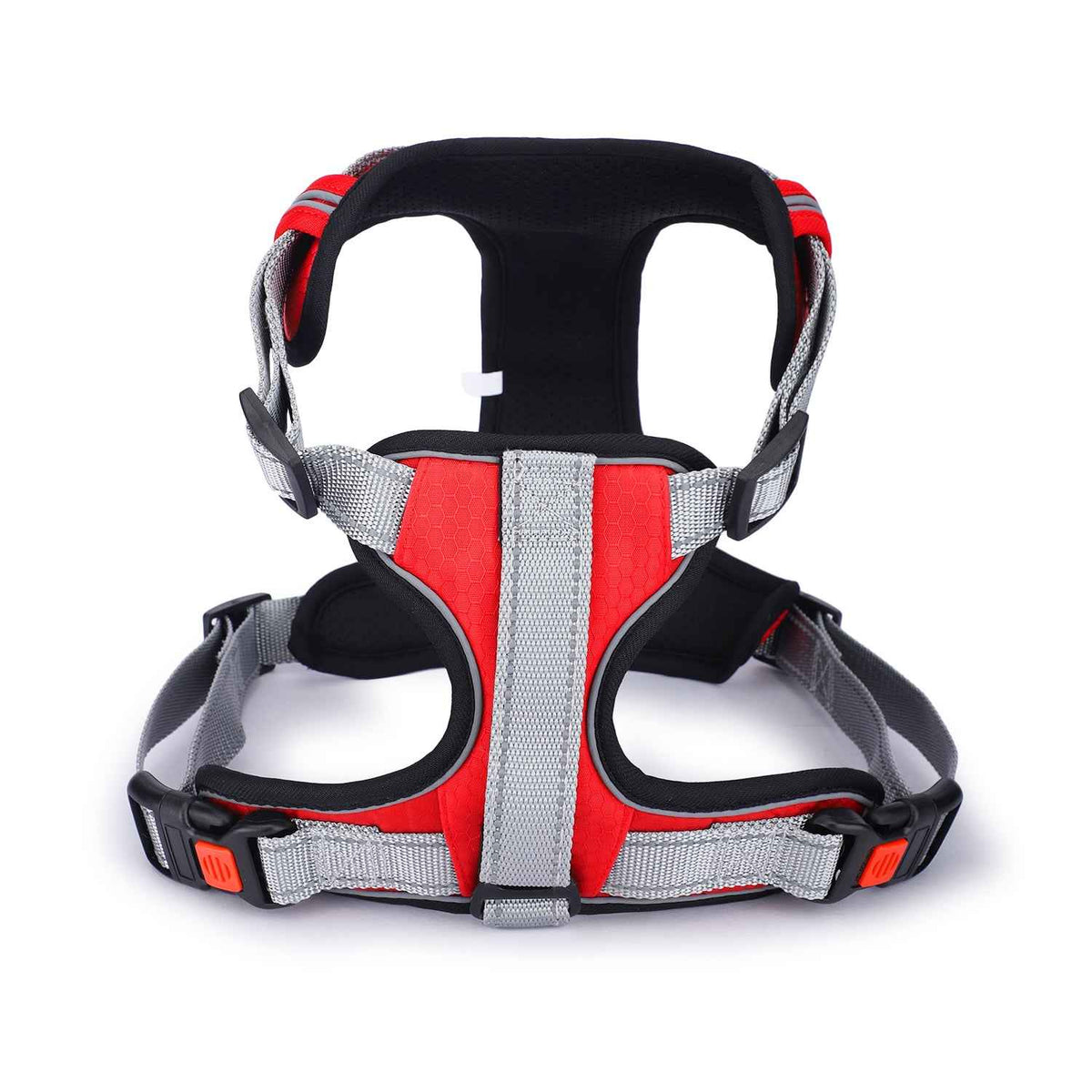 No-Pull Vest Reflective Handle Harness - Red - The Basil Pet Care